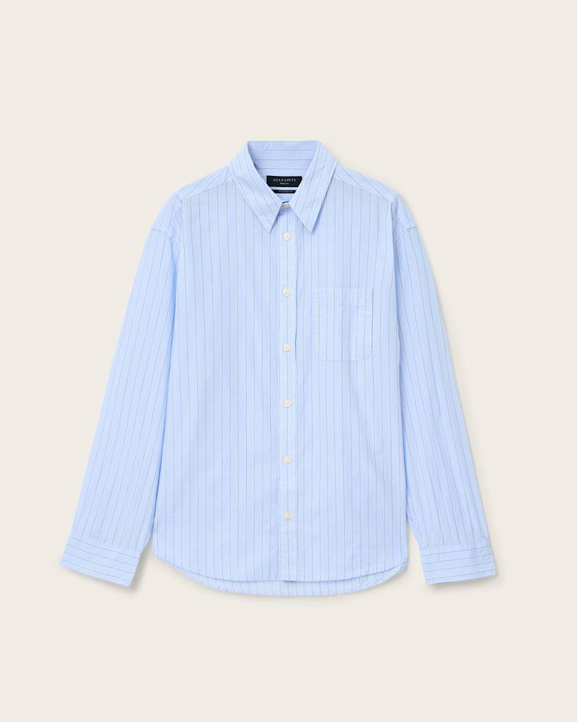 Marcel Long Sleeve Shirt WILLOW BLUE | ALLSAINTS